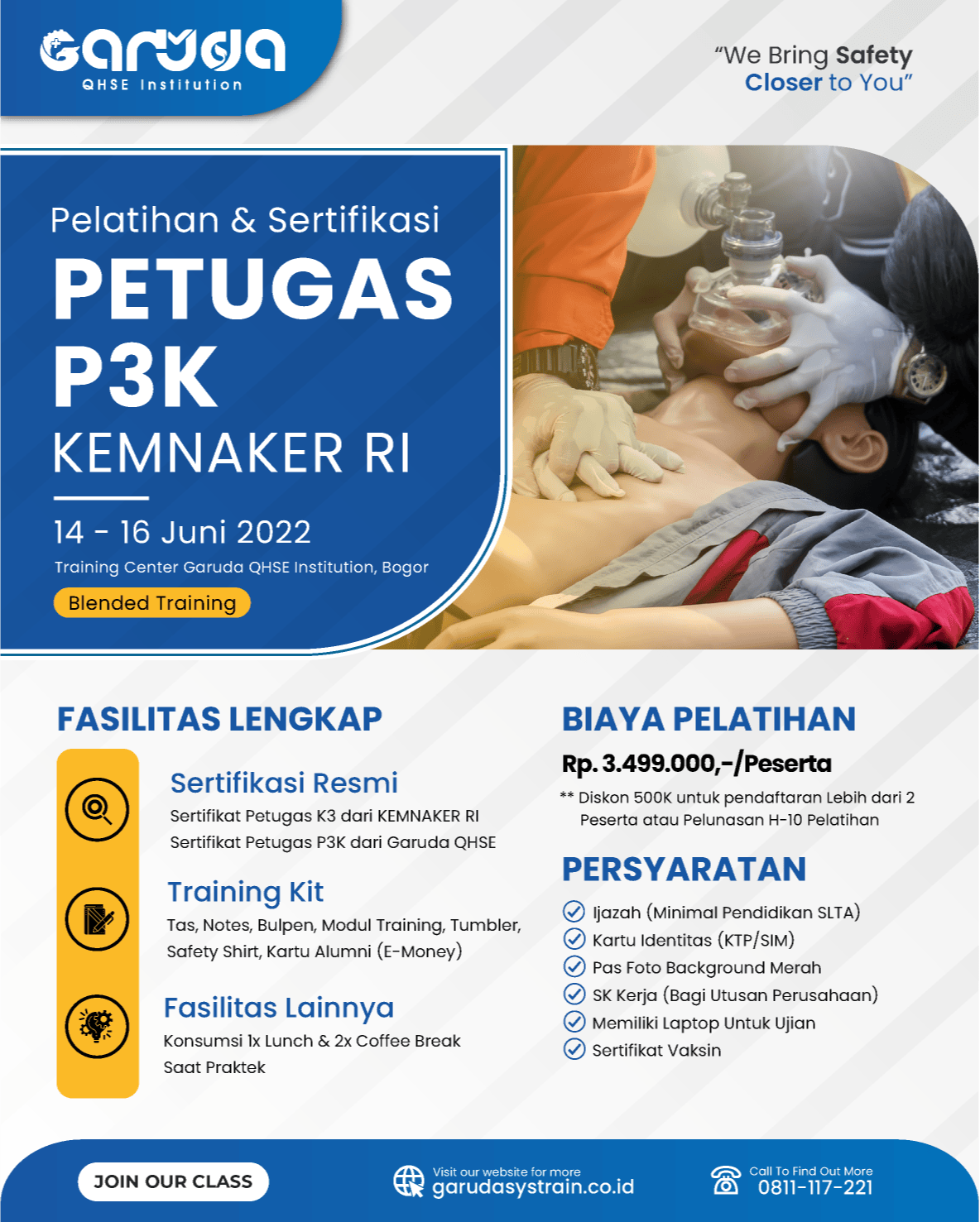 Sertifikasi Ahli Petugas P3K | Garuda QHSE Institution
