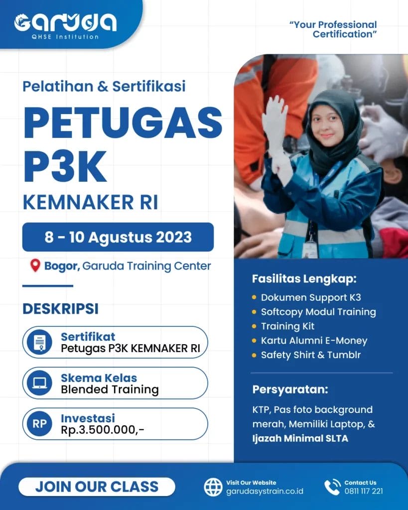 PELATIHAN P3K 2023 TERBAIK & TERPERCAYA | Garuda QHSE Institution
