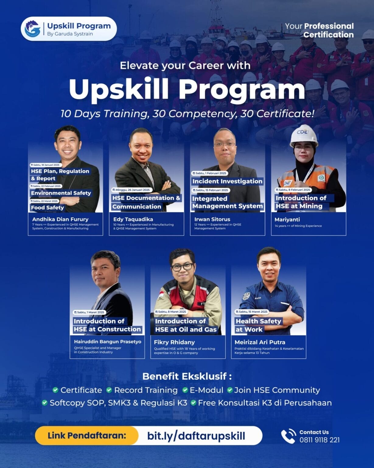 Upskill Program by Garuda QHSE - Institution | Garuda QHSE Institution
