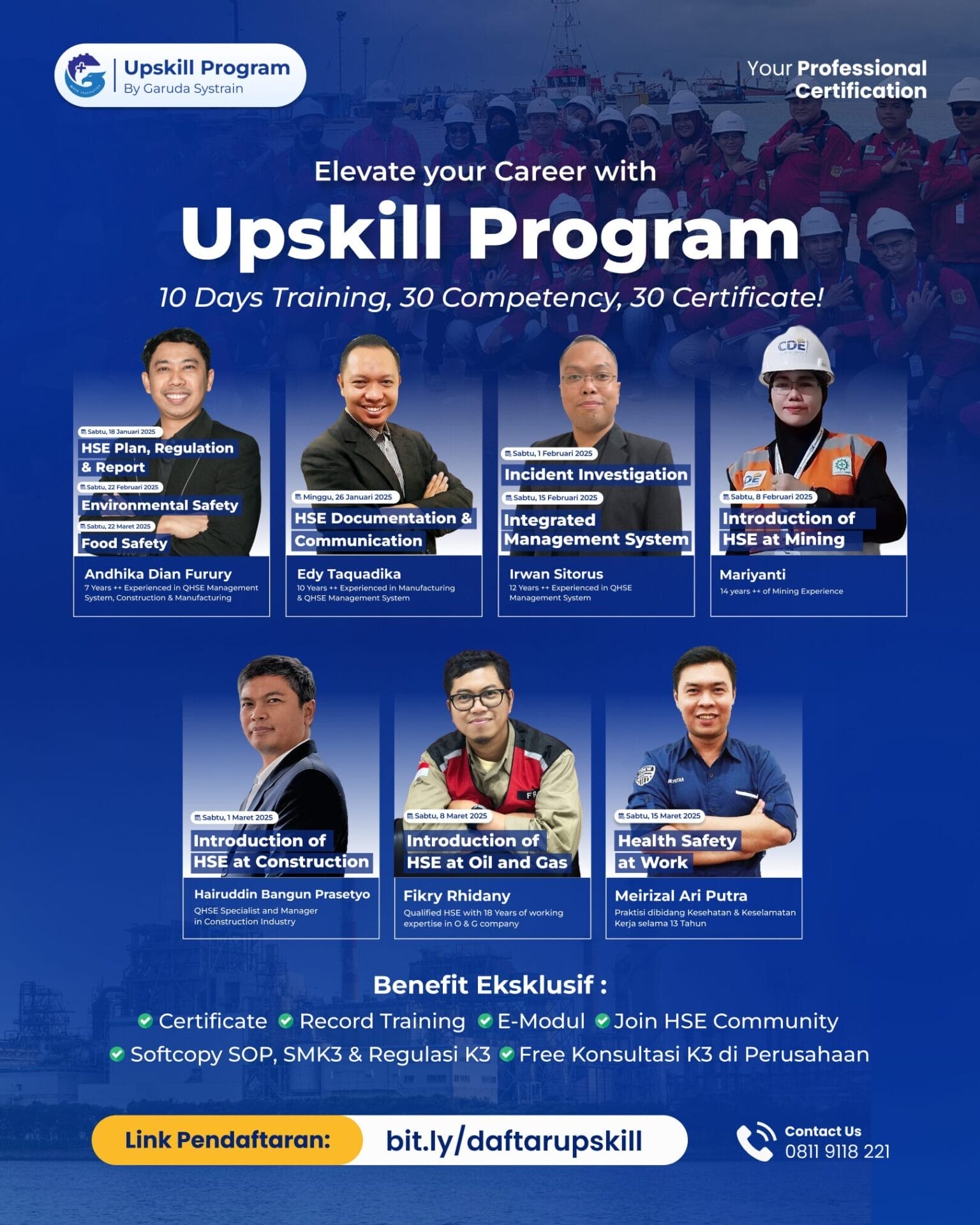 Upskill Program by Garuda QHSE - Institution | Garuda QHSE Institution